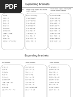 Expand Brackets: Practice Questions | PDF