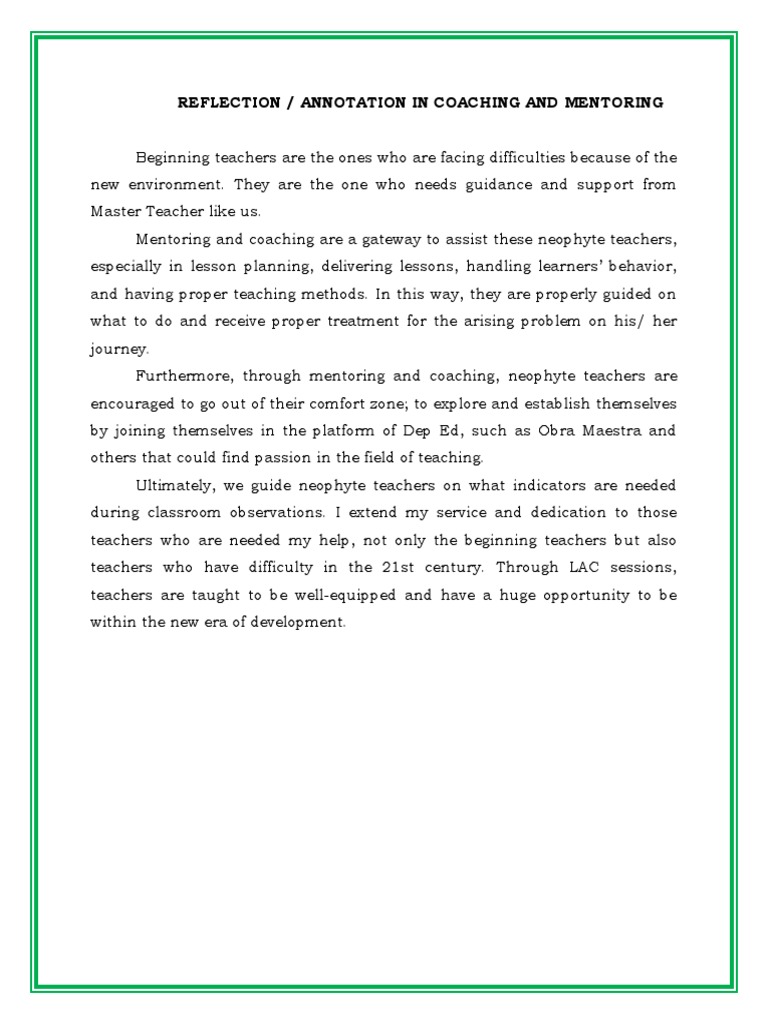 Mentoring New Teachers | PDF | Career & Growth