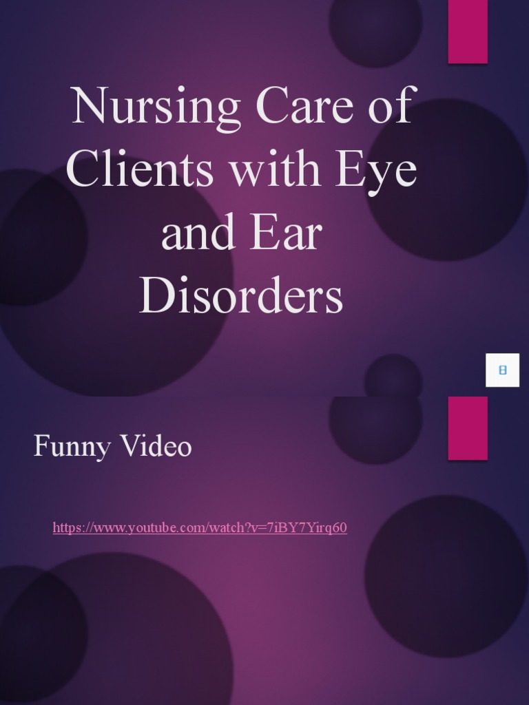 Eye and Ear Disorders Updated | PDF | Glaucoma | Vertigo