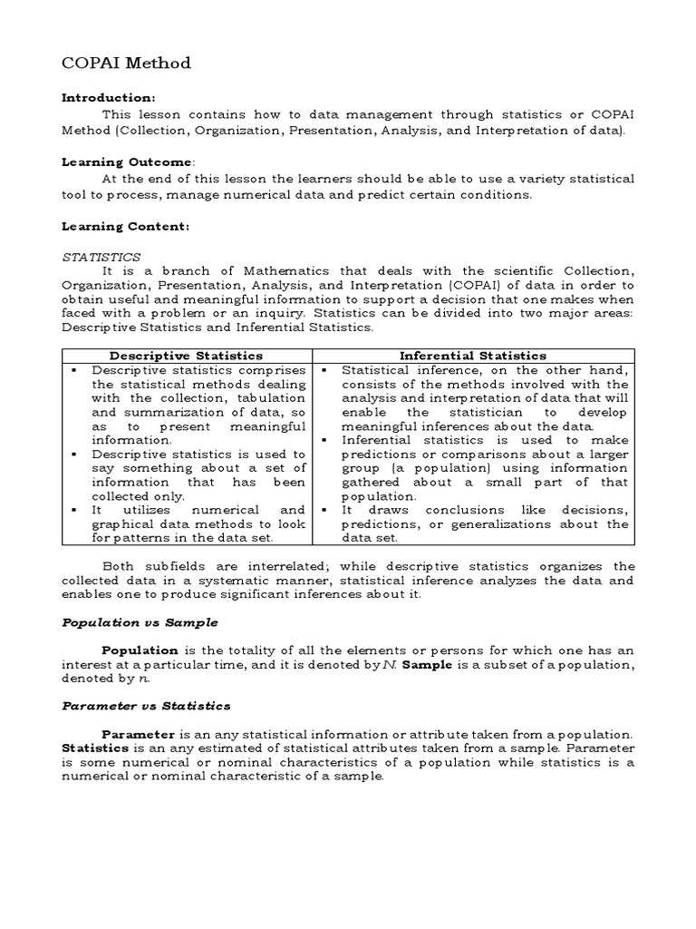 4 1 COPAI-Method | PDF | Statistics | Sampling (Statistics)