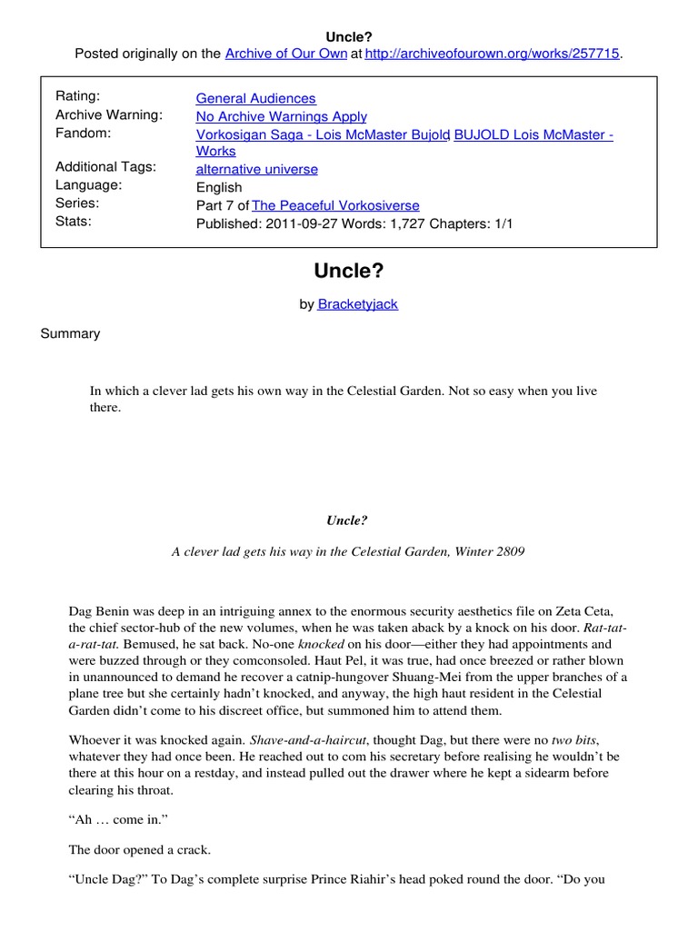 Uncle | PDF | General Fiction