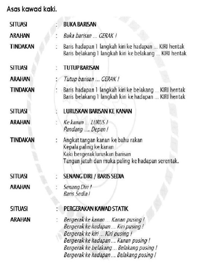 Arahan Kawad Kaki | PDF