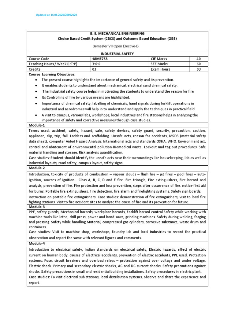 18ME753-Industrial Safety Notes | PDF | Occupational Safety And Health ...
