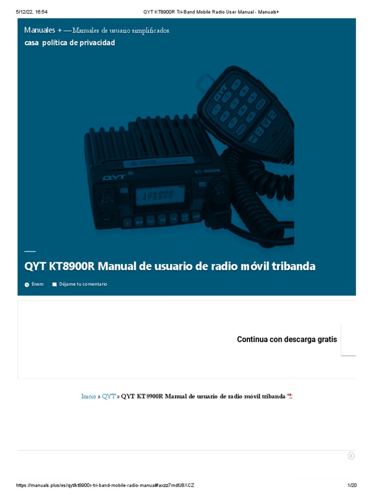 Manual de usuario QYT KT8900R | PDF | Radio | Señalización ...