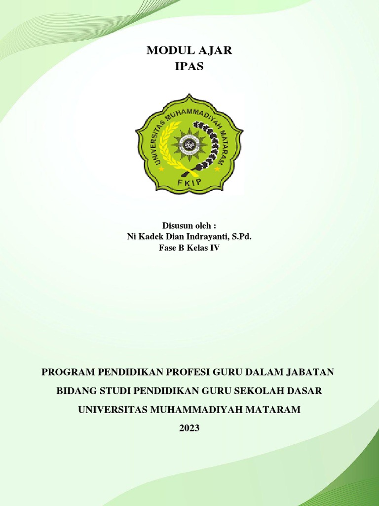 MODUL AJAR PPL Model PBL - Ni Kadek Dian Indrayanti | PDF