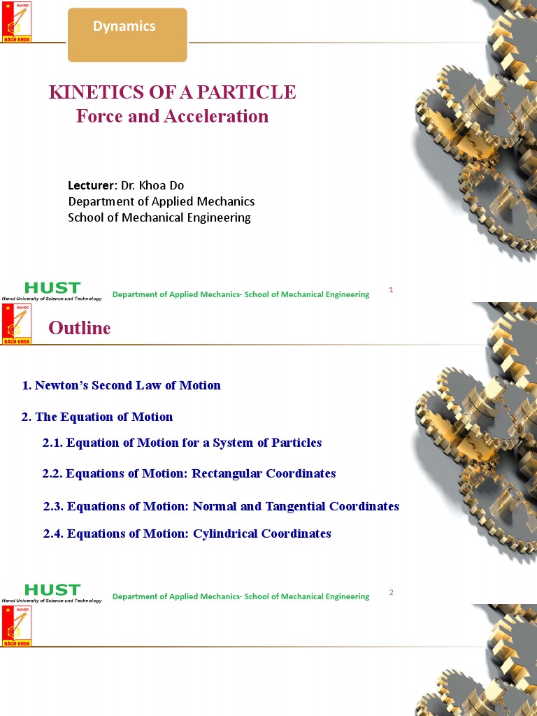 Module 2 Kinetics Of A Particle Force And Acceleration Pdf Force