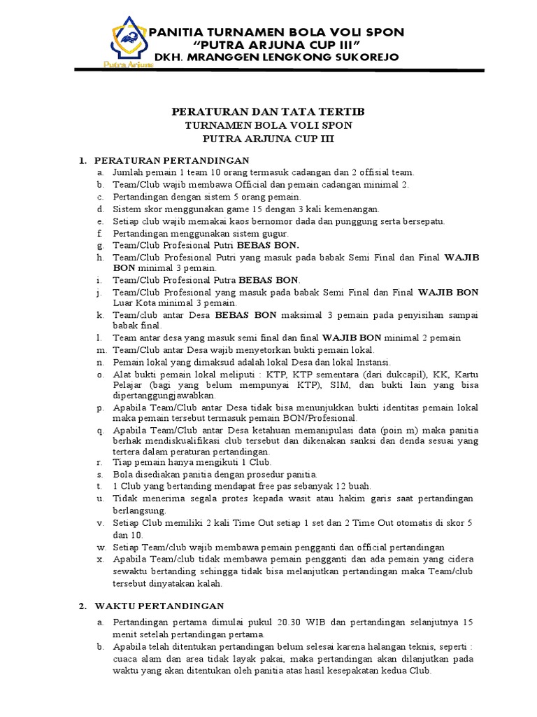 Tatib Maron Volleyball Competition | PDF