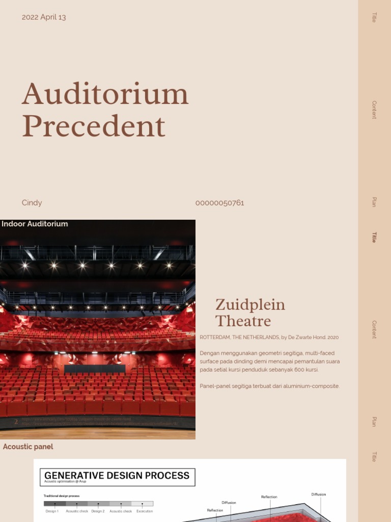 Auditorium Precedent | PDF