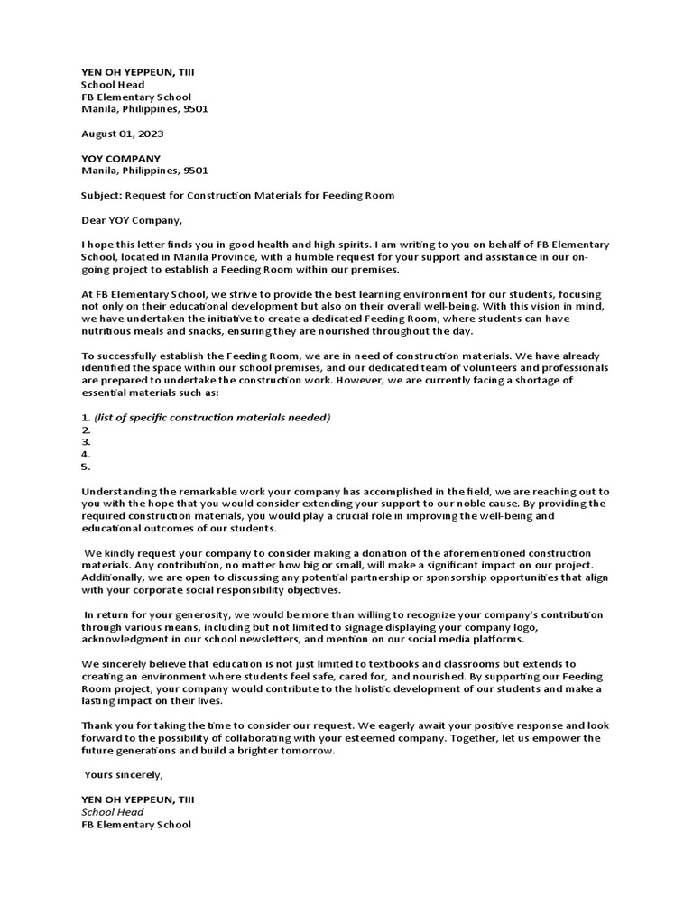Solicittion-Letter Sample | PDF | Career & Growth