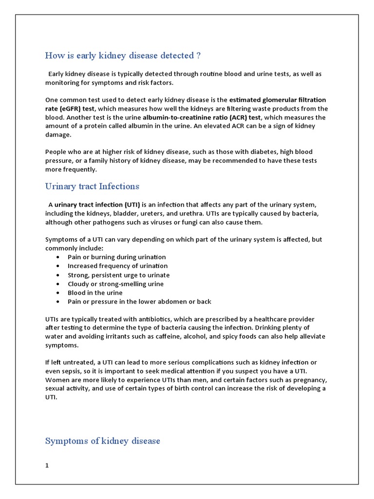 Kidney Disease Document | PDF