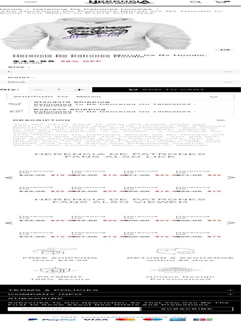 The Herencia de Patrones Merch Cs RV Hoodie To Keep You Warm in Every ...