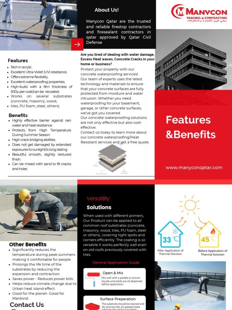 Thermal Cool Roofing Brochure | PDF | Concrete | Masonry