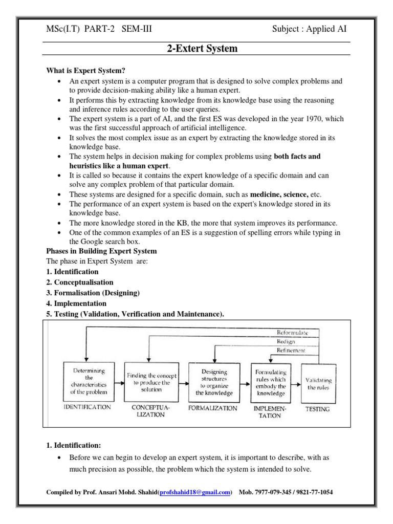 AAI UNIT-I Chap-2 (Expert System) | PDF | Artificial Intelligence ...