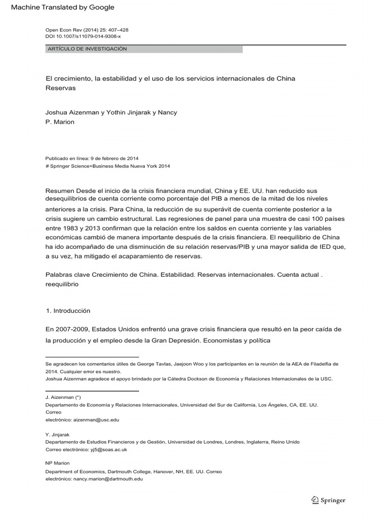 El Crecimiento, La Estabilidad y El Uso de Los Servicios ... El Crecimiento, La Estabilidad y El Uso de Los Servicios ...