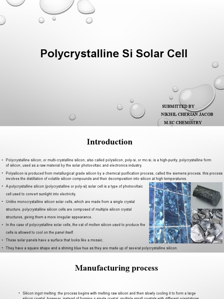 Polycrystalline Si Solar Cell | PDF | Solar Cell | Silicon