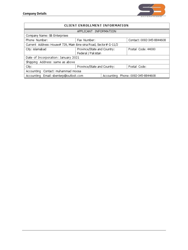 Customer Information | PDF