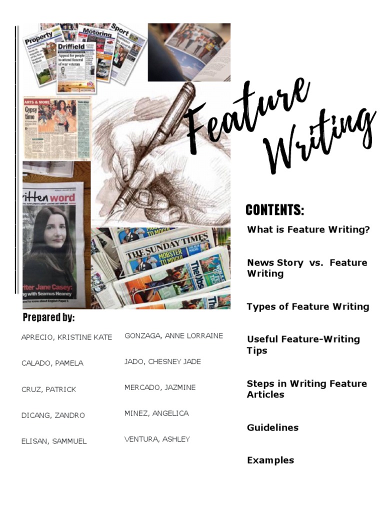 Feature Writing Essentials Guide | PDF | News | Human Communication