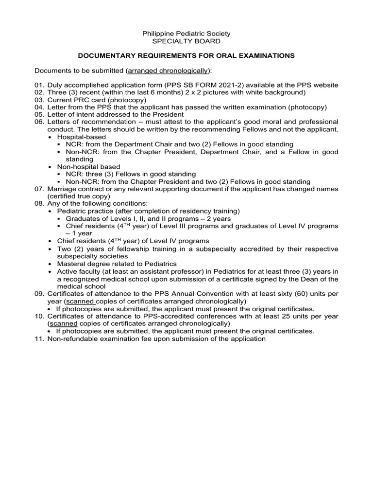 2 SB Requirements Orals | PDF