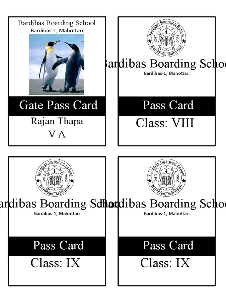 Gate Pass Card | PDF