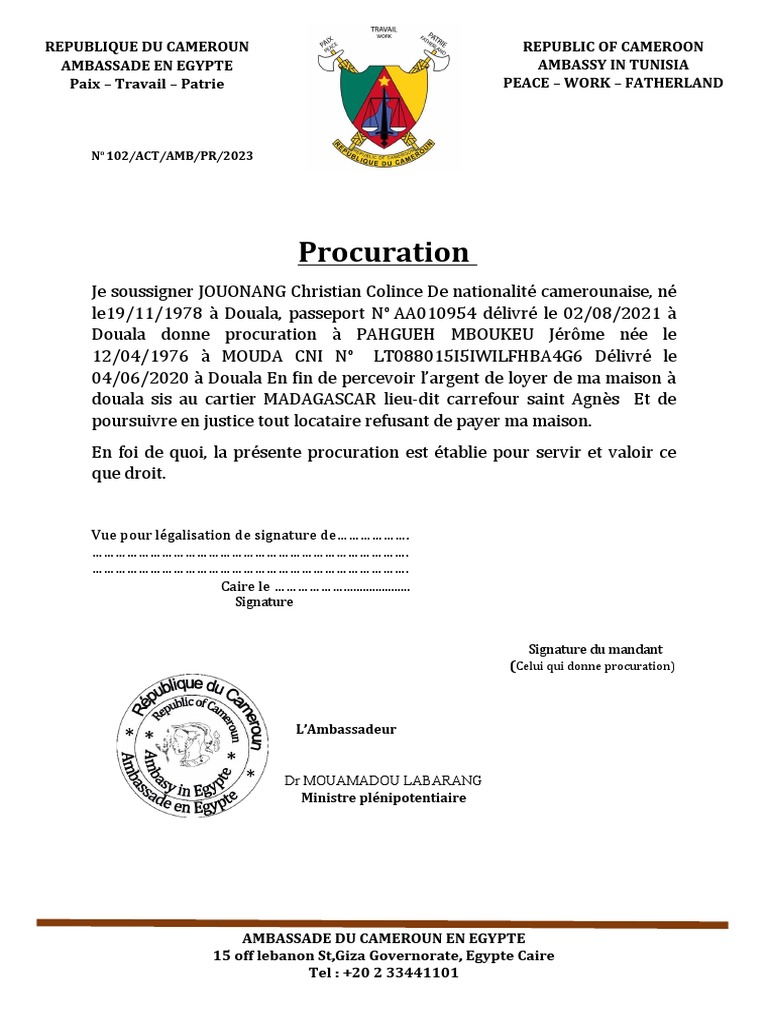 Procuration PDF | PDF