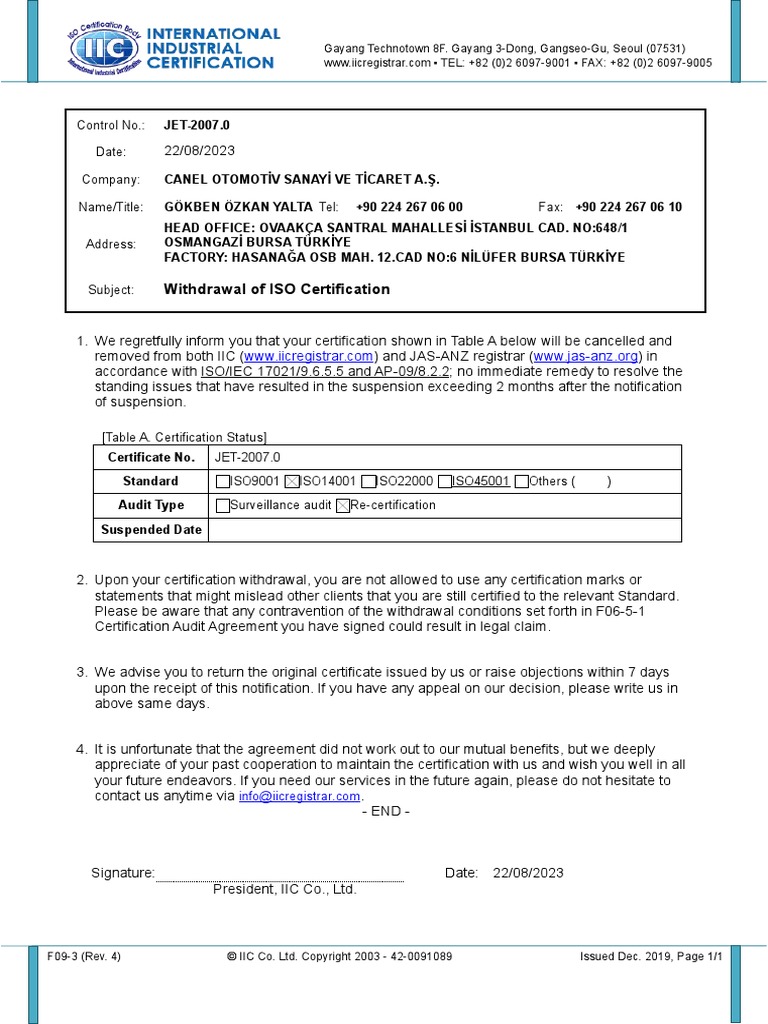Decertification_Letter | PDF