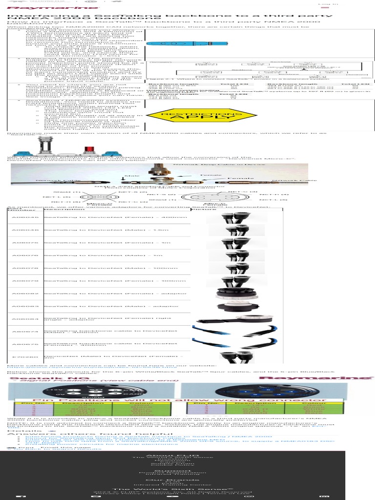 Interfacing A Seatalkng Backbone To A Third Party Nmea 2000 Backbone Pdf Electrical