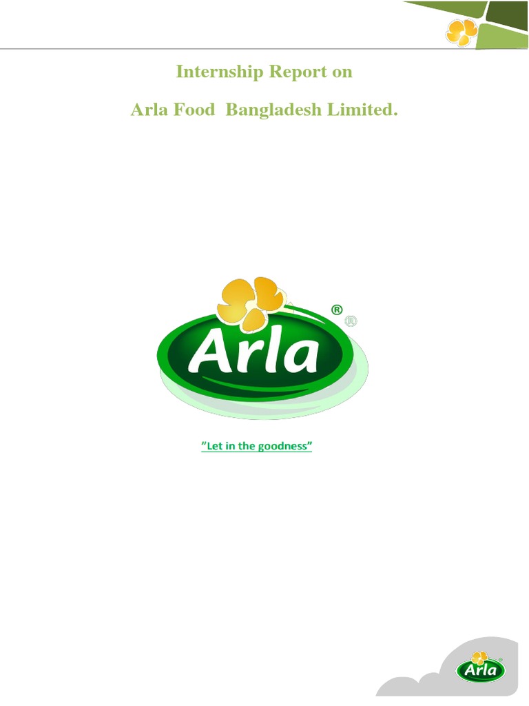 Arla Foods Bangladesh Internship Report | PDF | Economies | Business ...