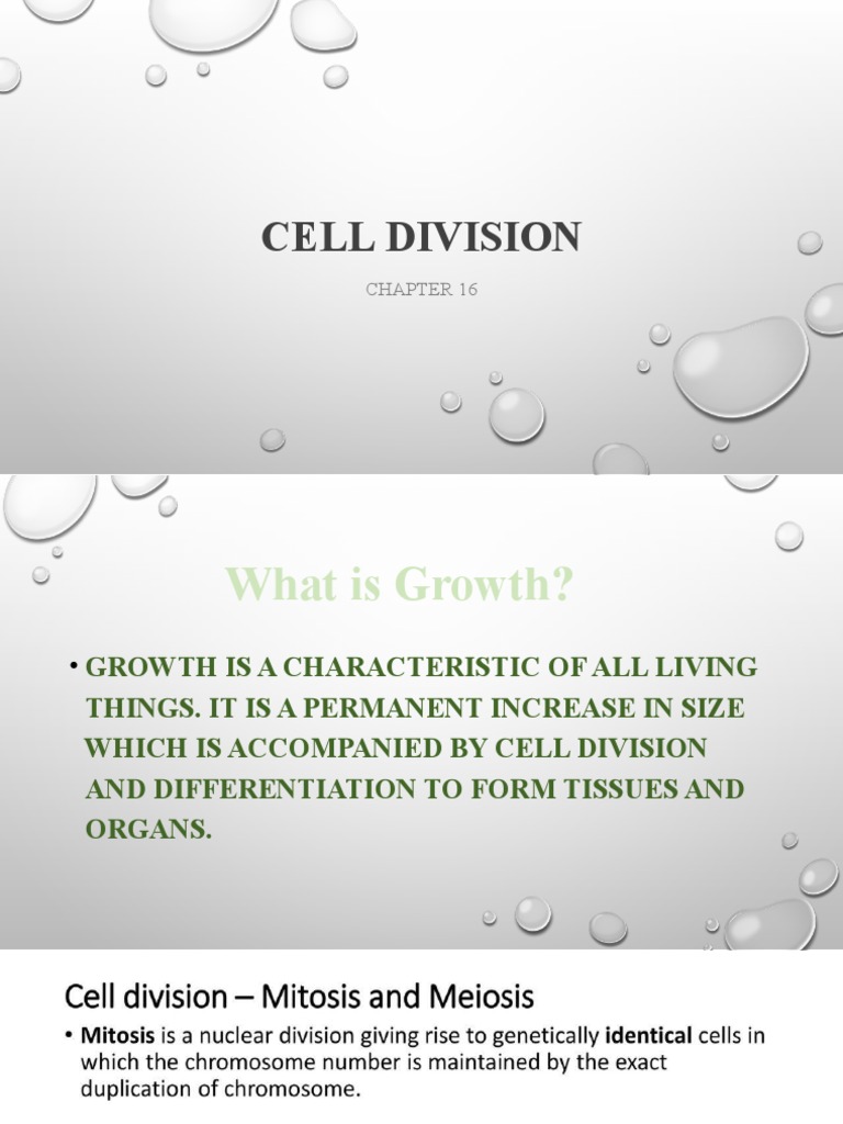 Cell Division Edited Pdf Meiosis Sexual Reproduction