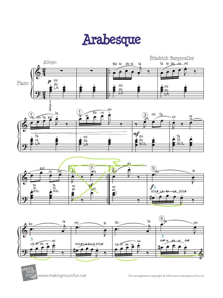 Arabesque Piano | PDF