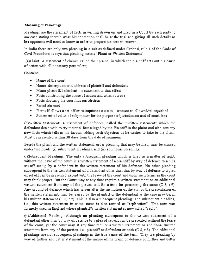 Drafting Notes | PDF | Pleading | Lawsuit Drafting Notes | PDF | Pleading | Lawsuit