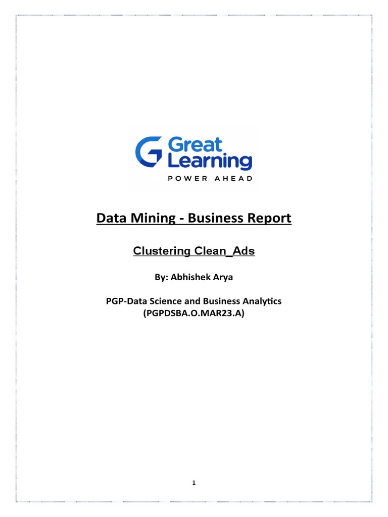 Data Mining - Project | PDF | Principal Component Analysis | Cluster Analysis