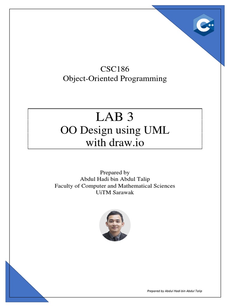 CSC186 Lab Tutorial 3 OO Design Using UML With Draw - Io | PDF | Unified Modeling Language | Use ...