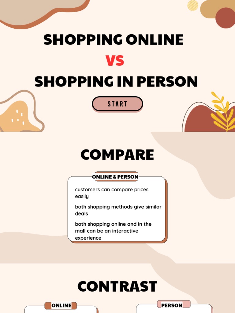 Shopping Online Vs Shopping In Person Pdf
