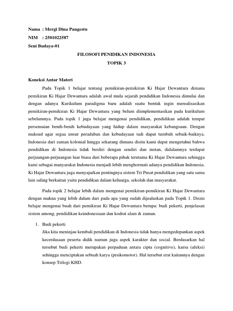 Koneksi Antar Materi-FPI Topik 3 | PDF