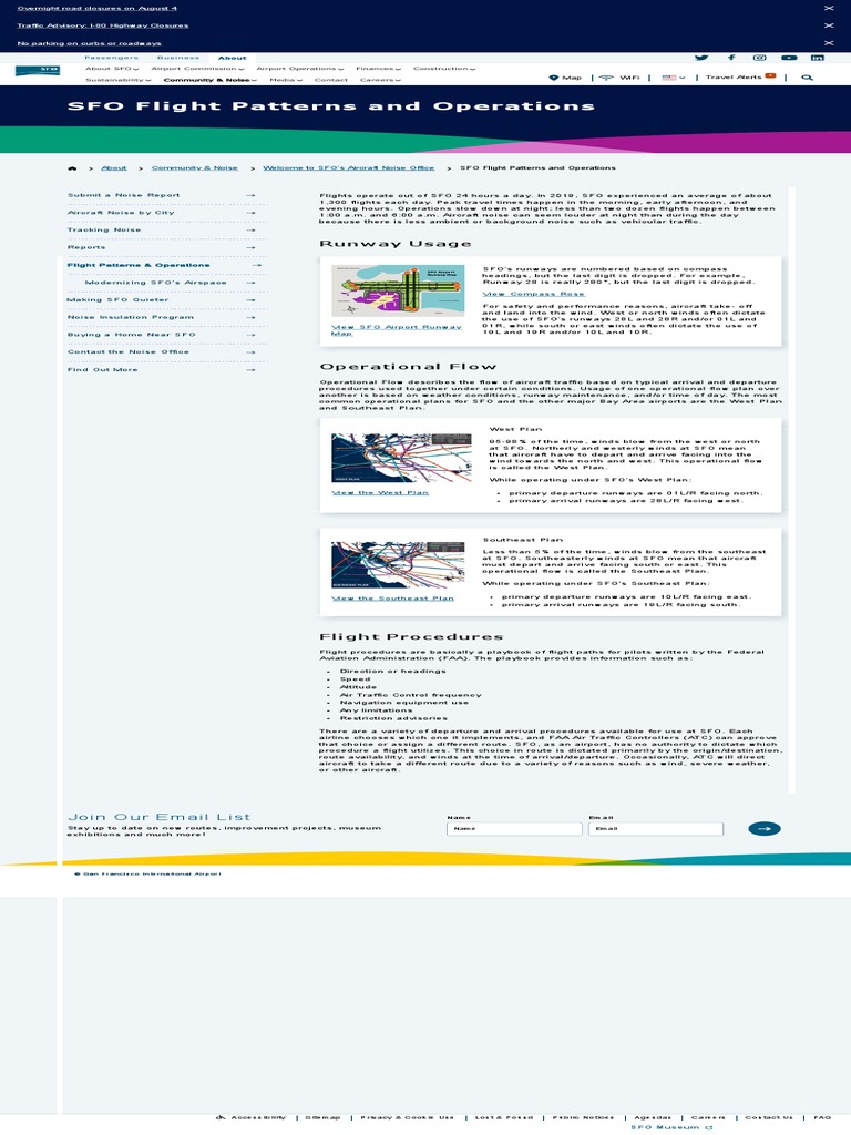 SFO Flight Patterns and Operations - San Francisco International ...