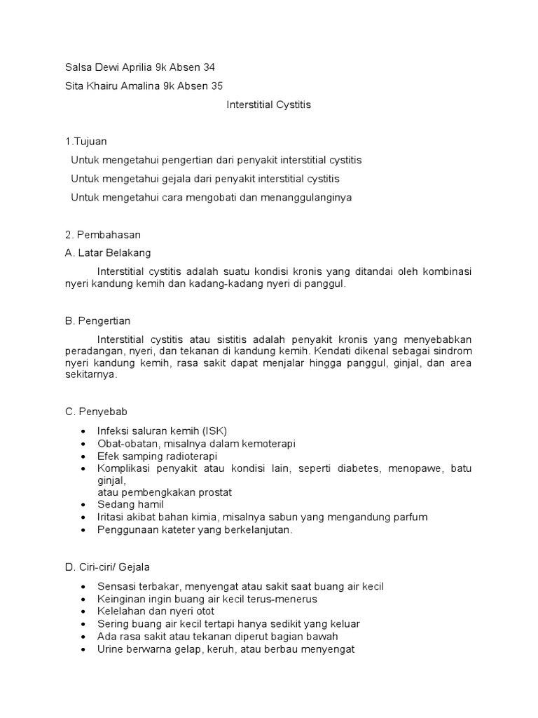 Interstitial Cystitis | PDF