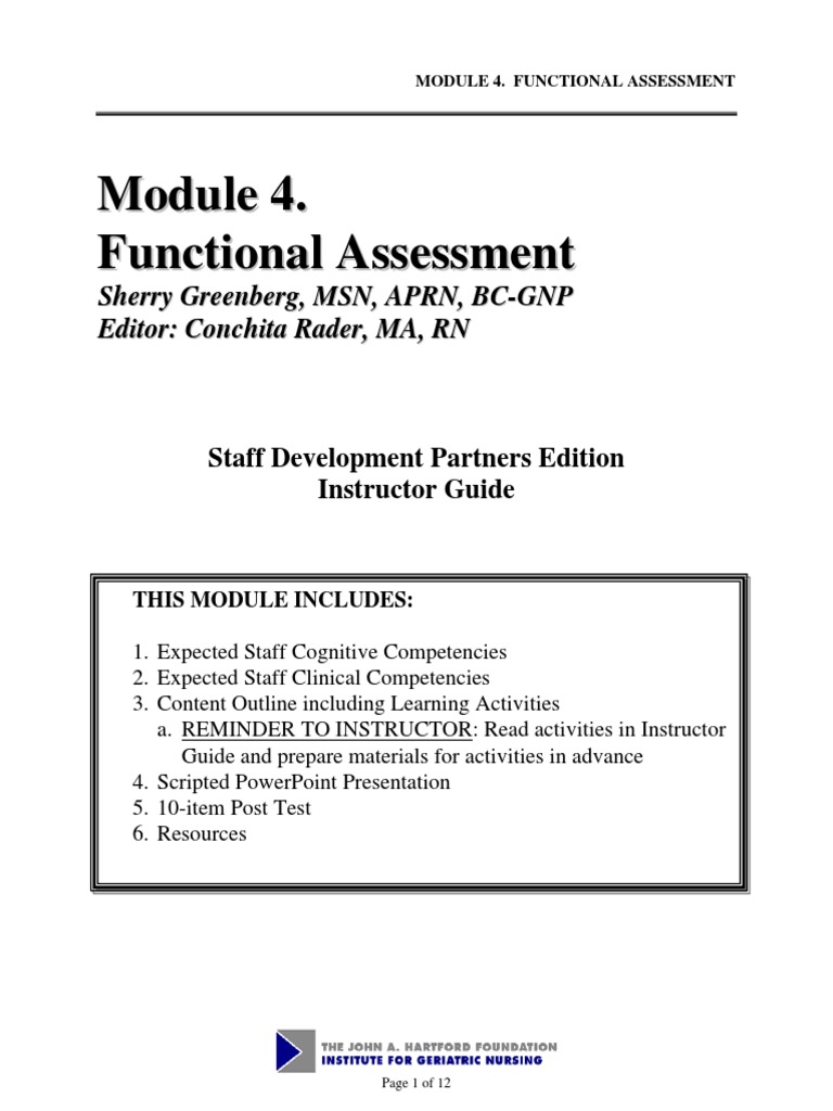 Module 4 Functional Assessment | PDF
