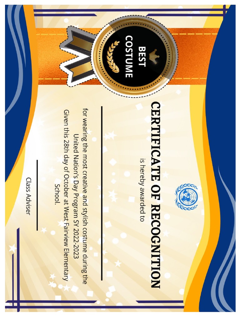 Template Un Day 2022 Certificate | PDF