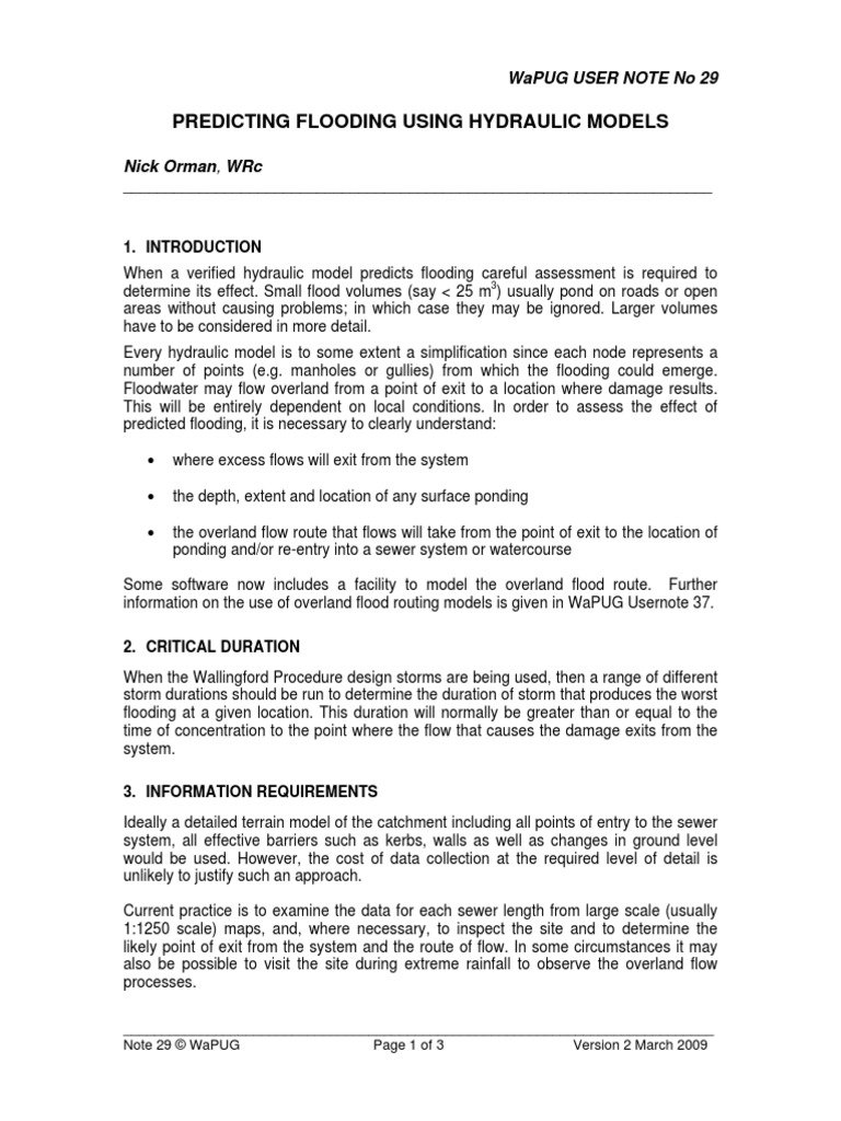 WAPUG User Note 29 | PDF | Earth Sciences | Hydrology