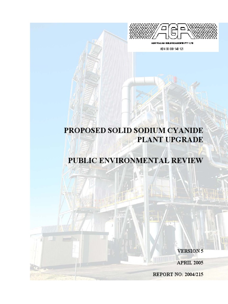 Proposed Solid Sodium Cyanide Plant Upgrade Public Environmental Review ...