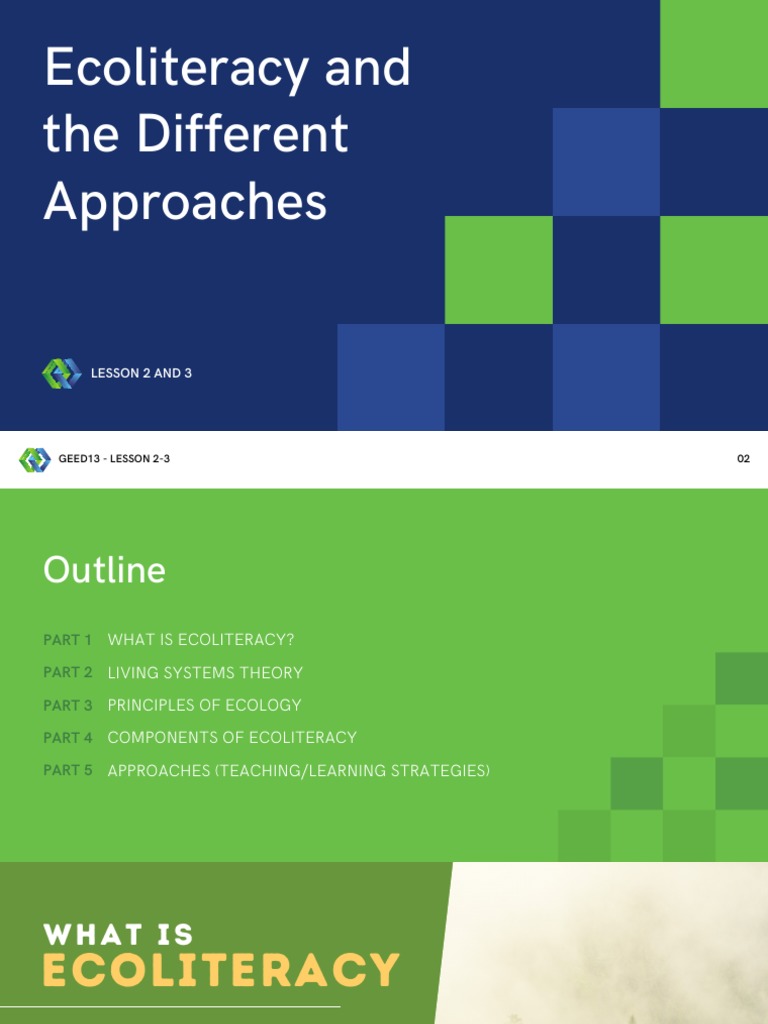 II. Ecoliteracy and The Different Approaches | PDF | Learning | Project ...