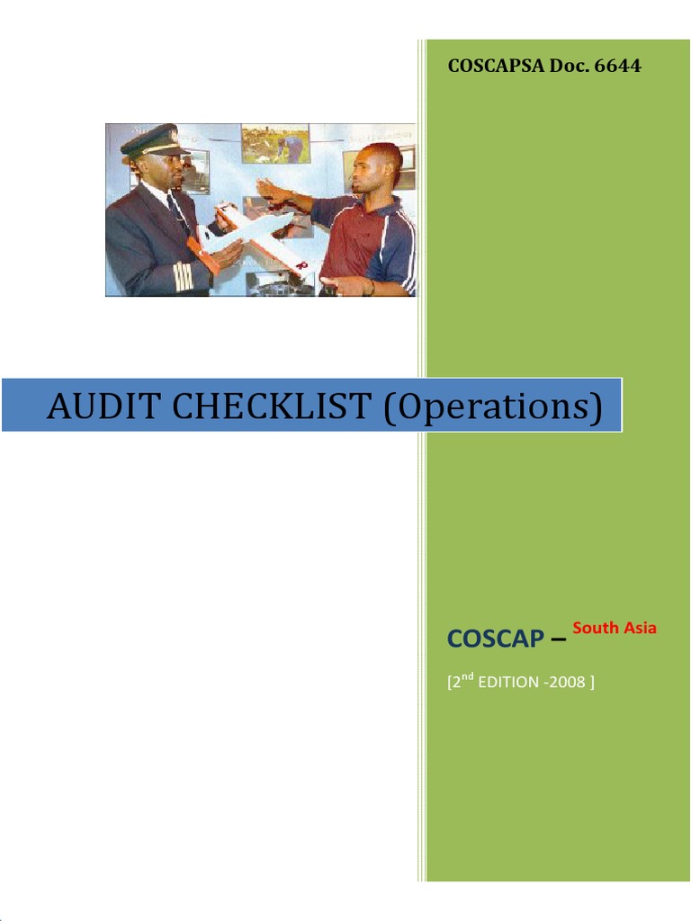 Regulatory Audit Checklist (Operations) - 2ND EDITION - FEBRUARY 2008 ...