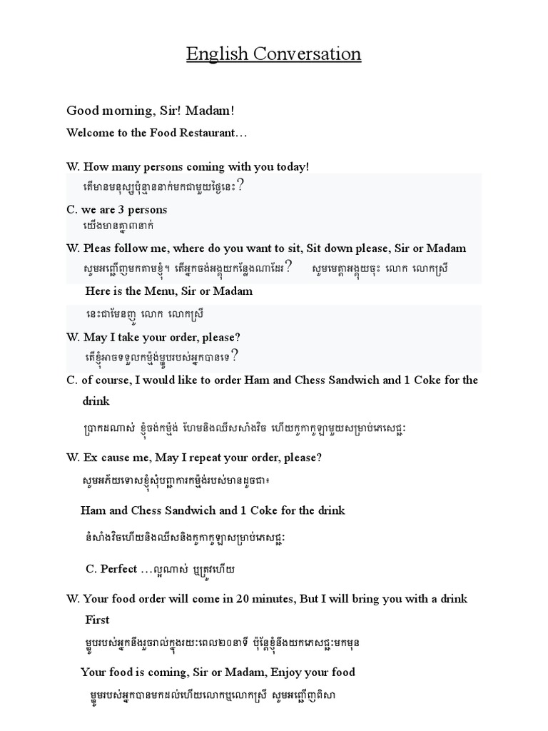 English Conversation | PDF