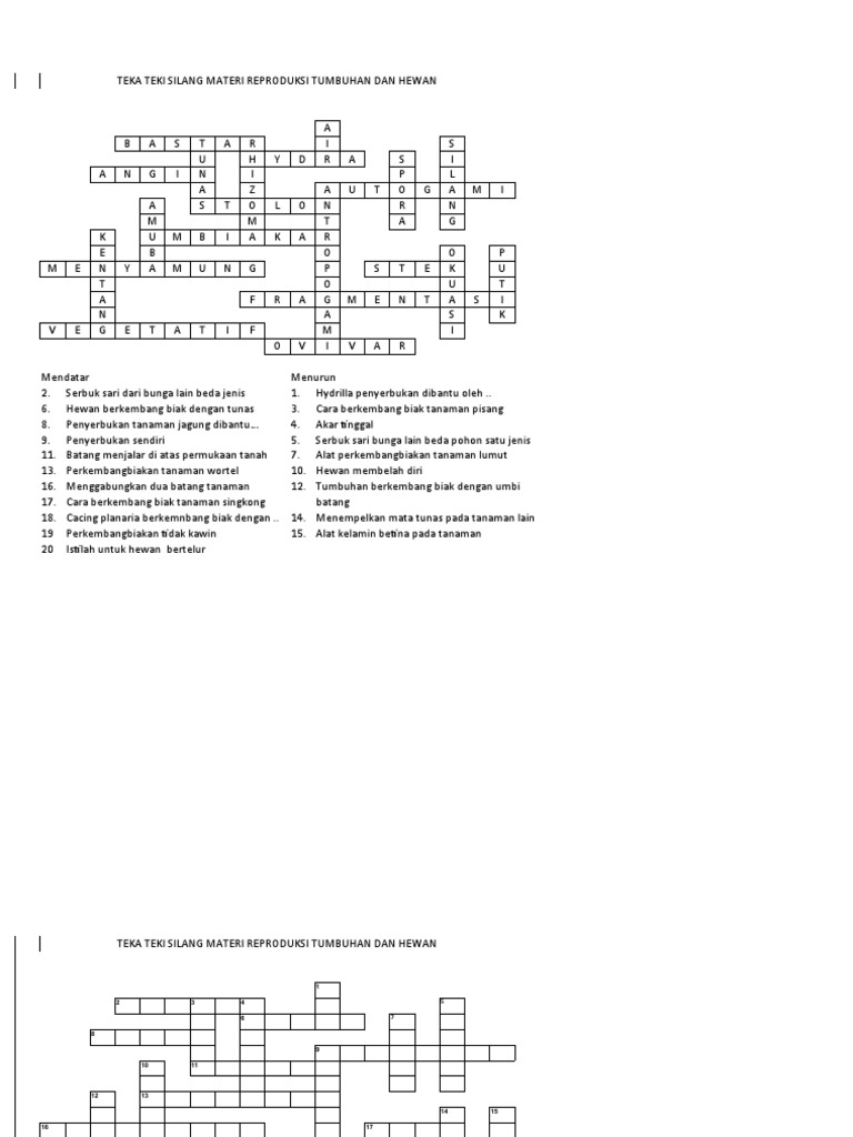 Tts Reproduksi Tumb Dan Hewan | PDF