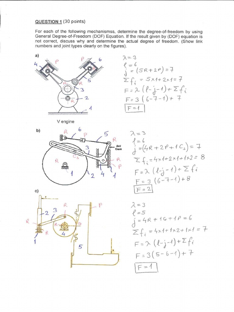 MECE - 303 - MIDTERM - 1 (2018-2019) Sol'n | PDF | Electromechanical Engineering | Equipment