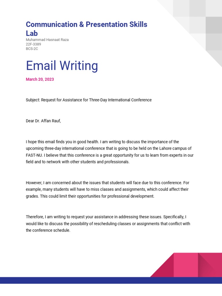 Email Writing Format | PDF