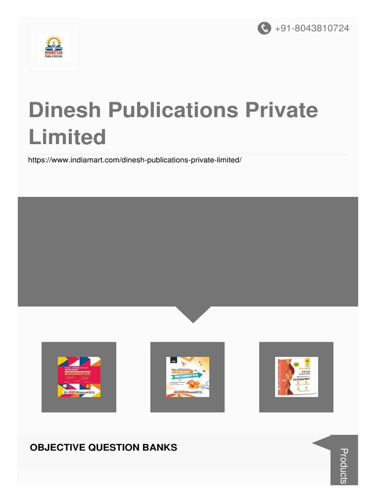 Dinesh Publications Private Limited | PDF | Educational Stages | Qualifications