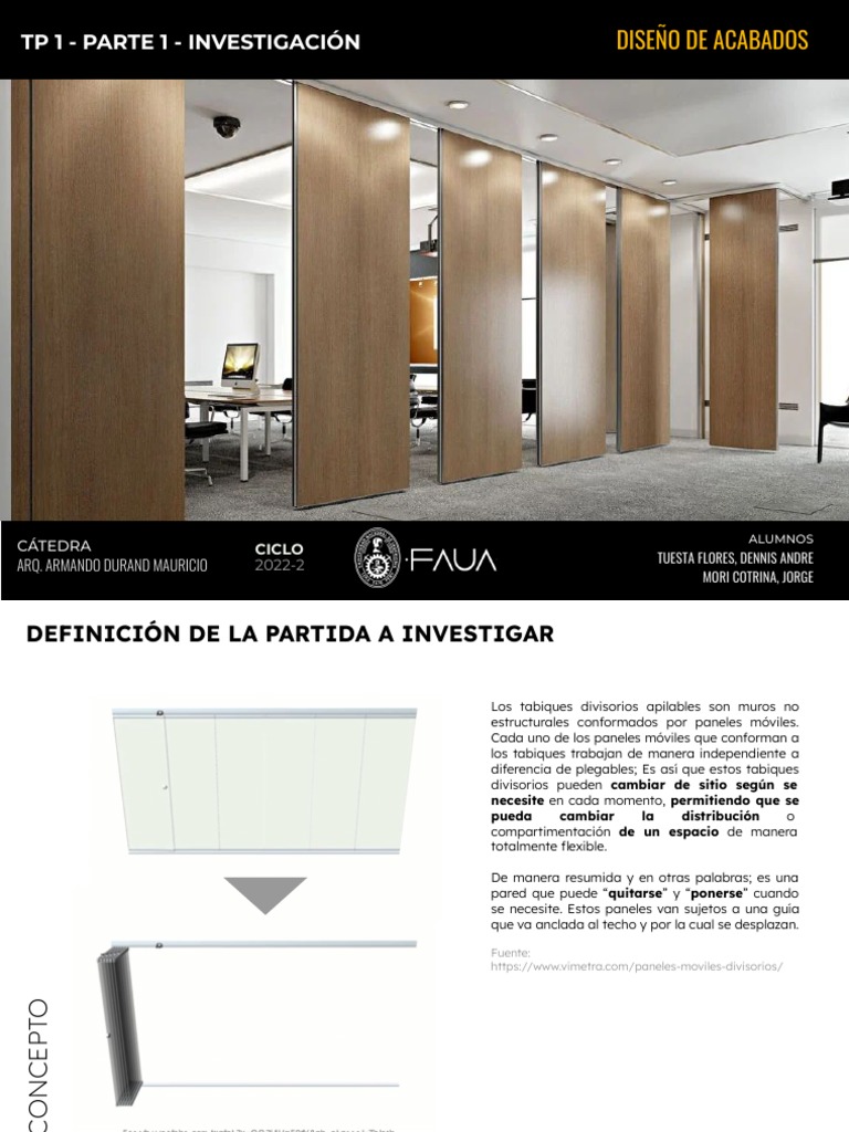 Faua-Uni-Tp1 - Tabiques Divisorios Apilables - Tuesta Dennis | PDF