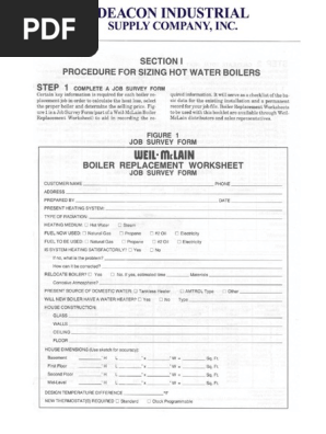 Boiler Worksheets