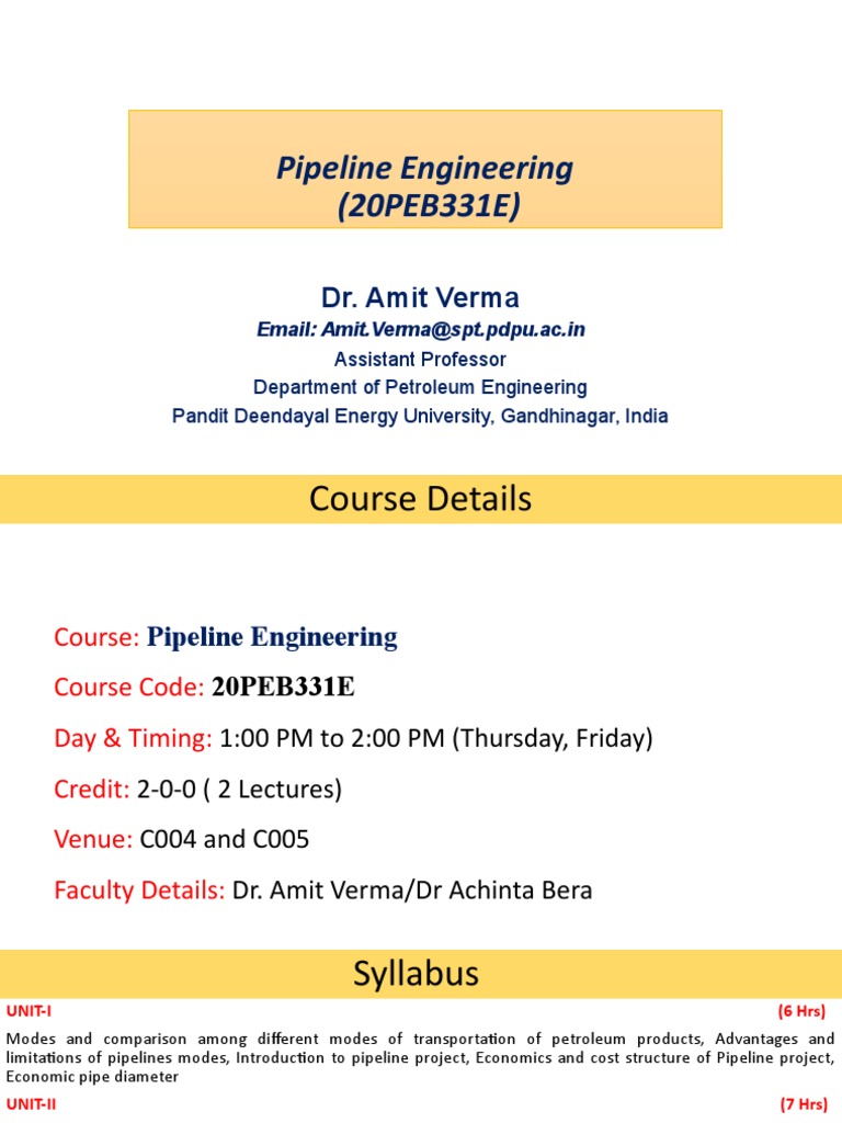 Pipeline Engineering( Module 1) | PDF | Pipeline Transport | Oil Refinery